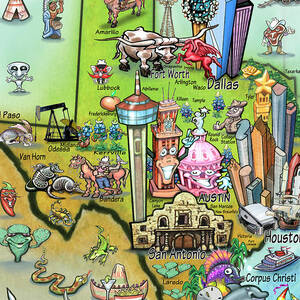 Texas Big Fun Map by Kevin Middleton